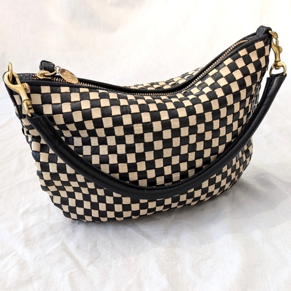 Clare V | Bags | Clare V Petit Moyen Messenger In Black Cream Woven ...